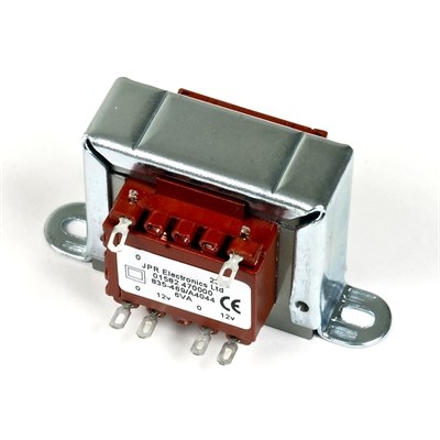Chassis transformer 230V 6VA 6V+6V A4041 | JPR Electronics Ltd
